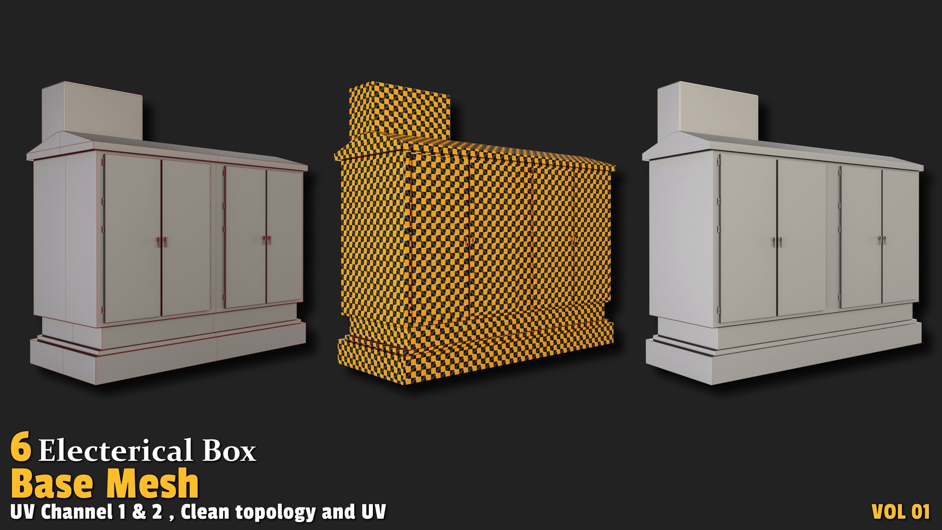 6 Electrical Box Base Mesh Collection Vol01 3D - TurboSquid 2511607