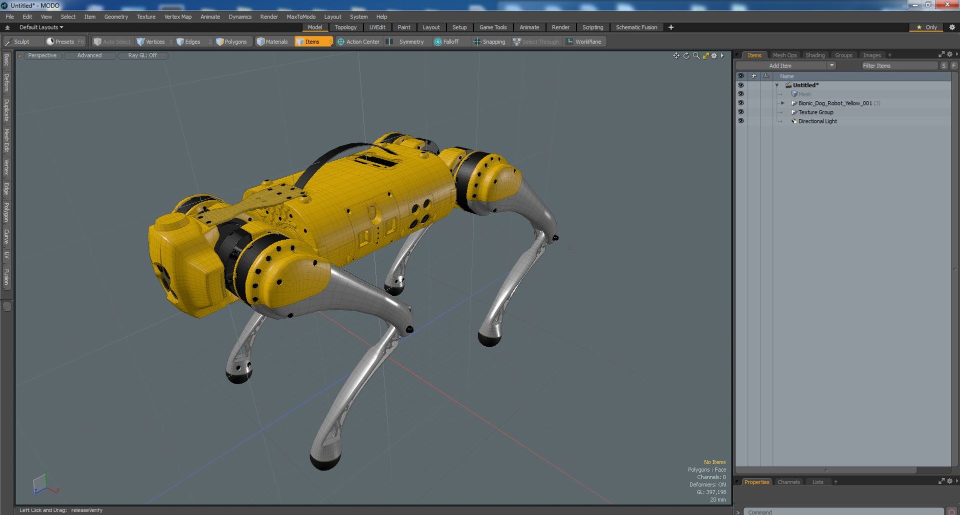Bionic Dog Robot Yellow Model - TurboSquid 2131818
