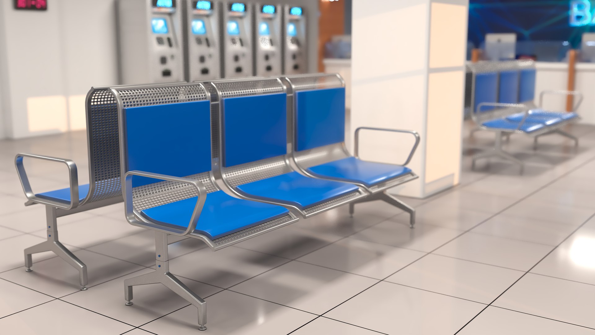 3D Bank Room Interior Model - TurboSquid 2260418