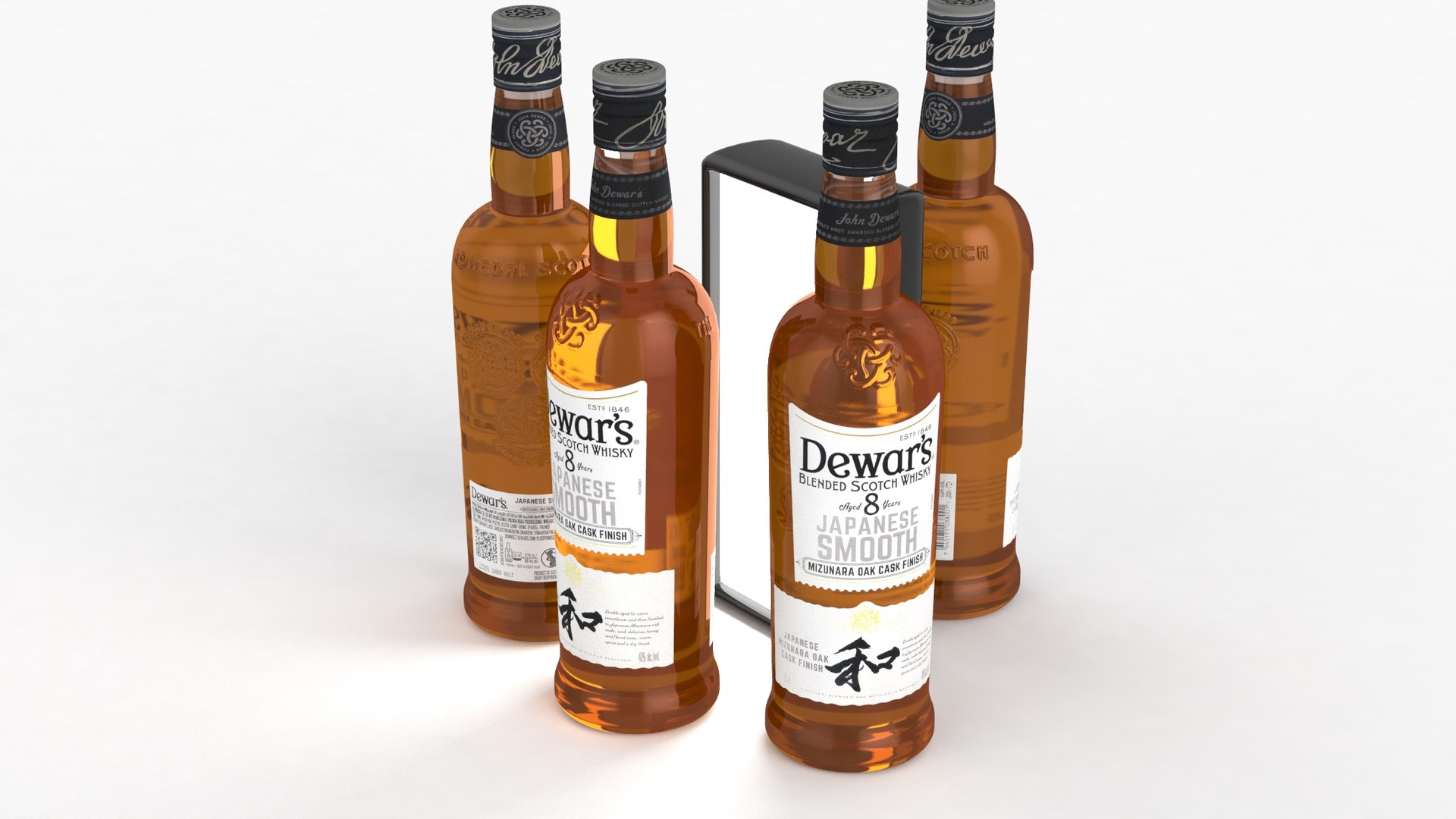 3D Model Alcohol Bottle Dewars Blended Scotch Whisky Japanese Smooth ...