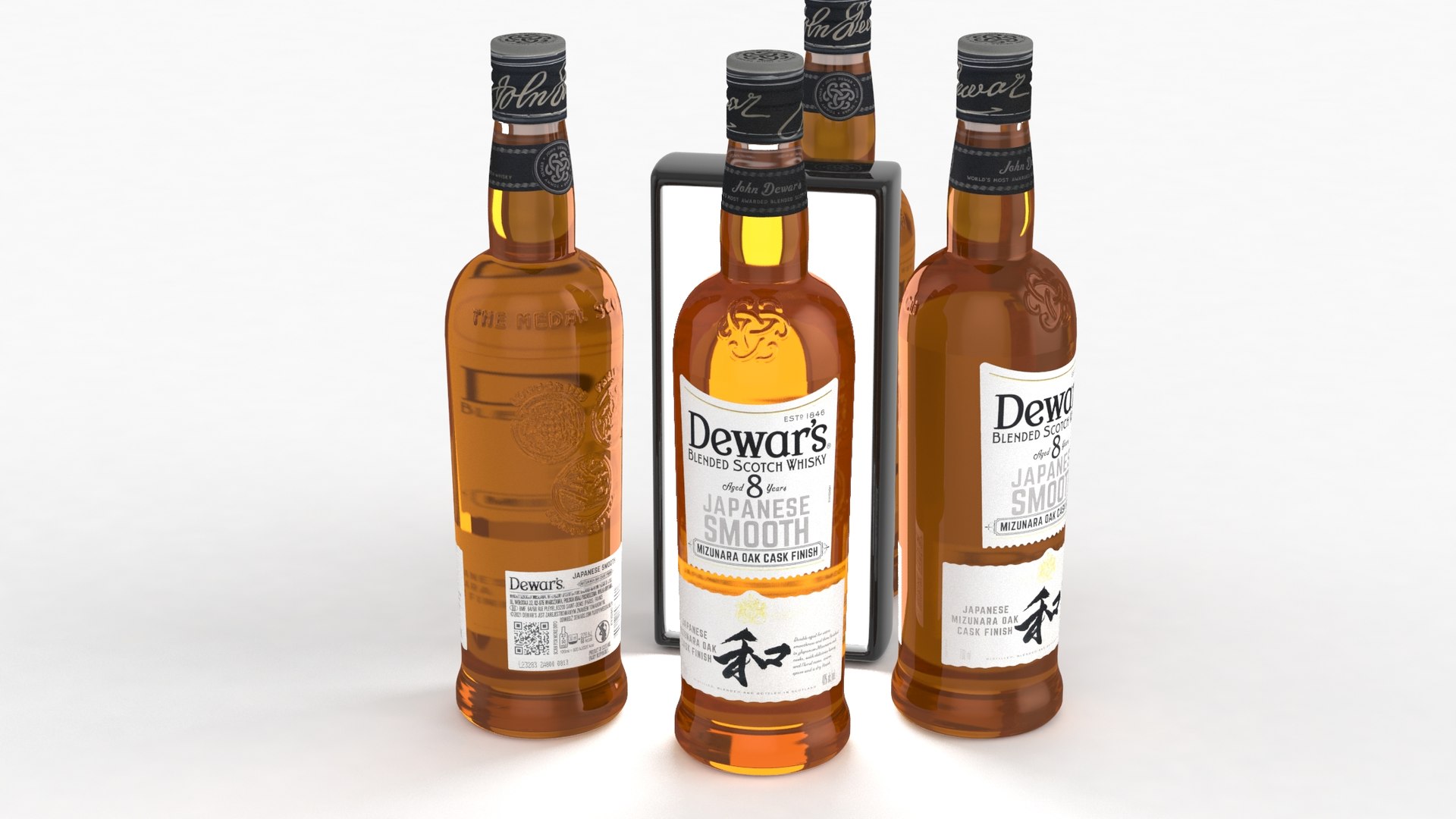3D Model Alcohol Bottle Dewars Blended Scotch Whisky Japanese Smooth ...