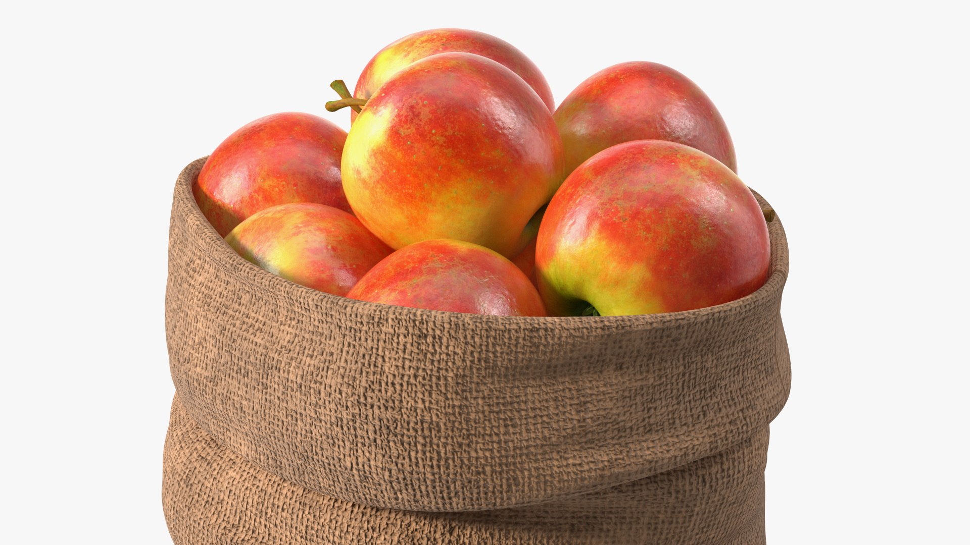 Burlap Apple Sack Full Red Yellow 3D Model - TurboSquid 2392851