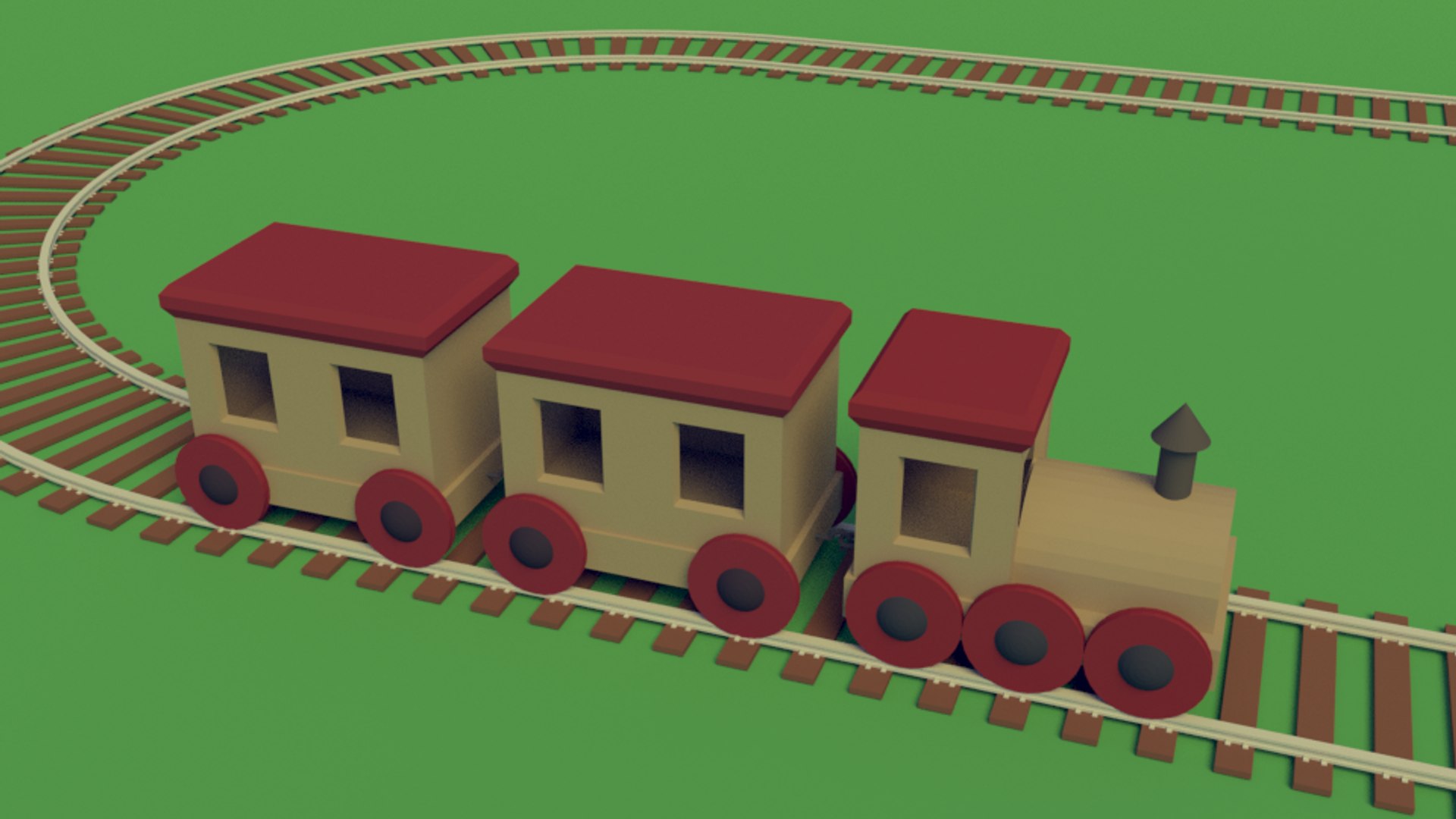 3D Simple Toy Train Track - TurboSquid 1216661