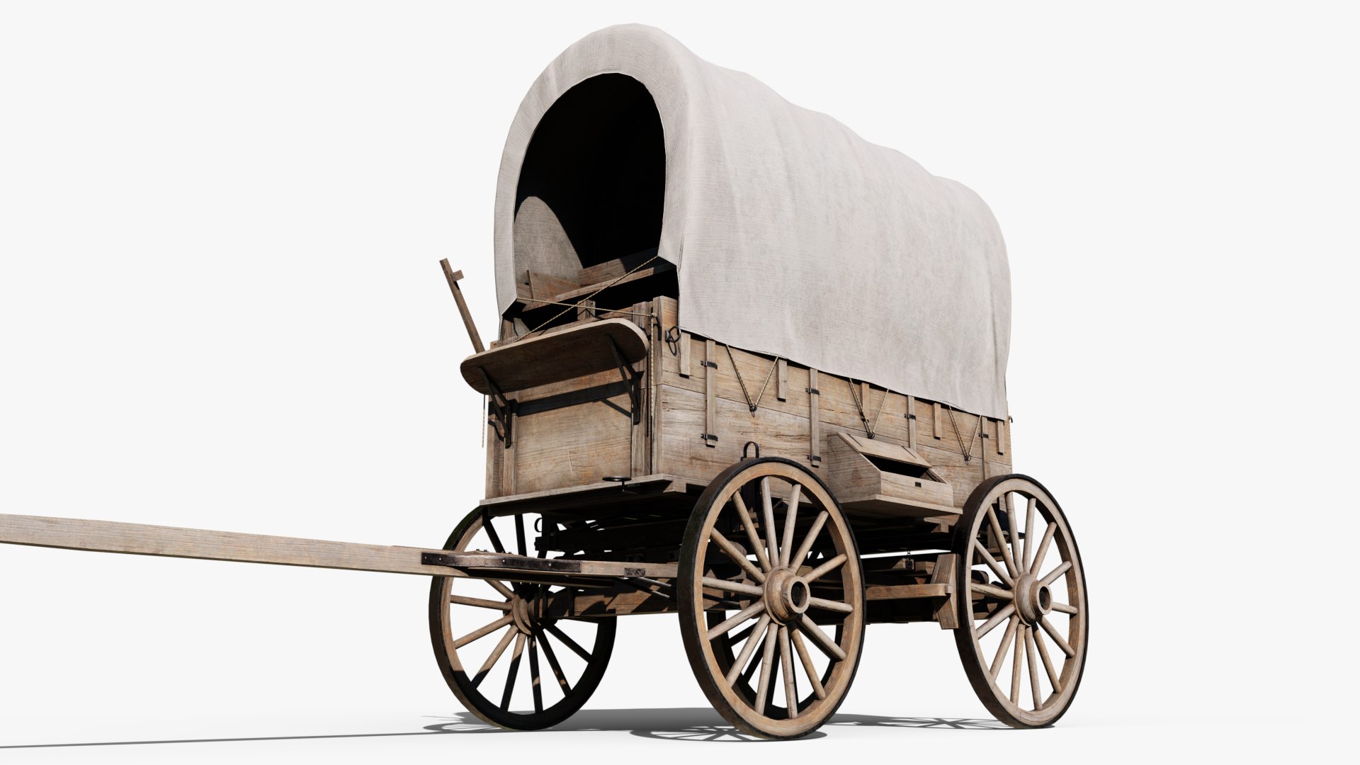 Covered Wagon 3D Model - TurboSquid 2172438