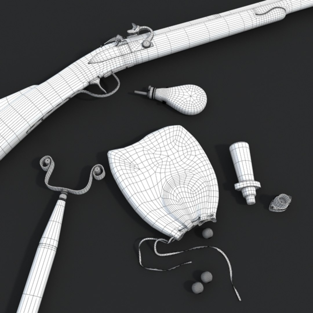 Musket Accessories 3ds