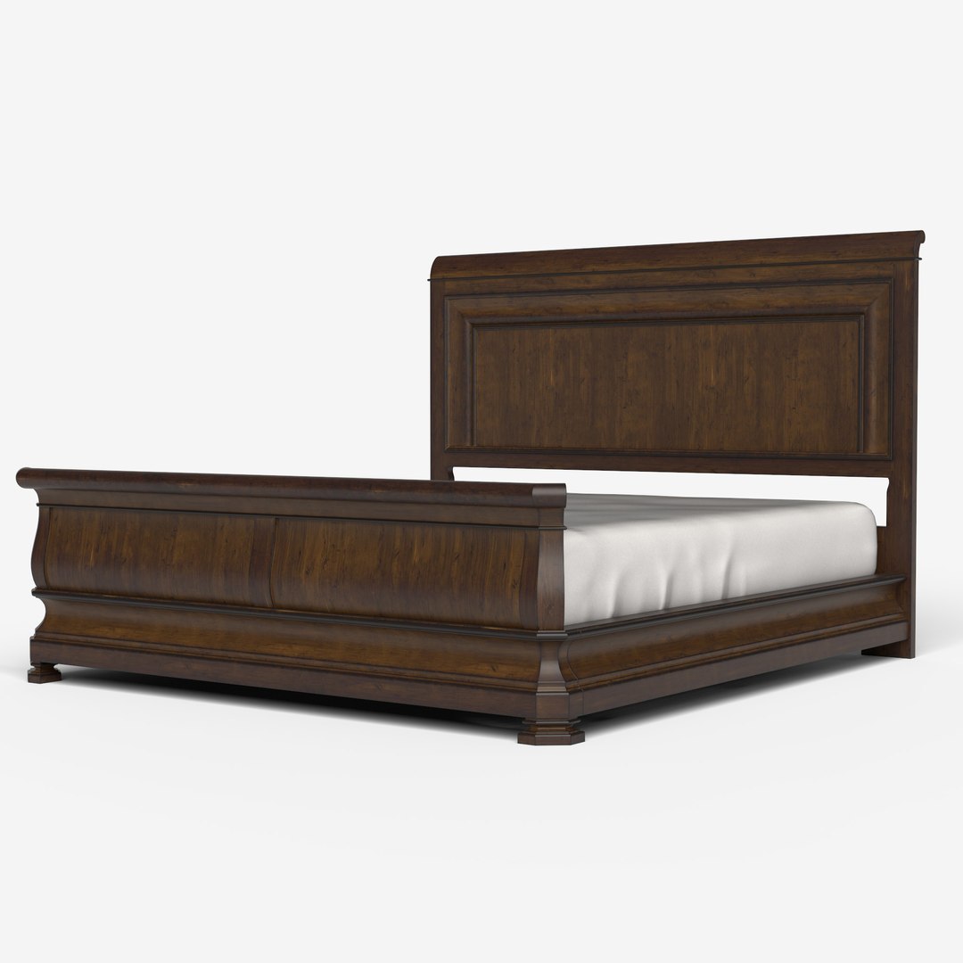 Bedroom Louie Ps Queen Sleigh Bed At Rider Furniture AR 3D Model ...