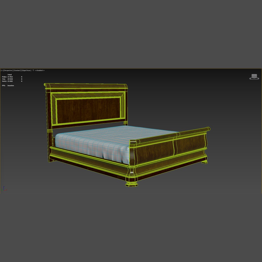 Bedroom Louie Ps Queen Sleigh Bed At Rider Furniture AR 3D Model ...