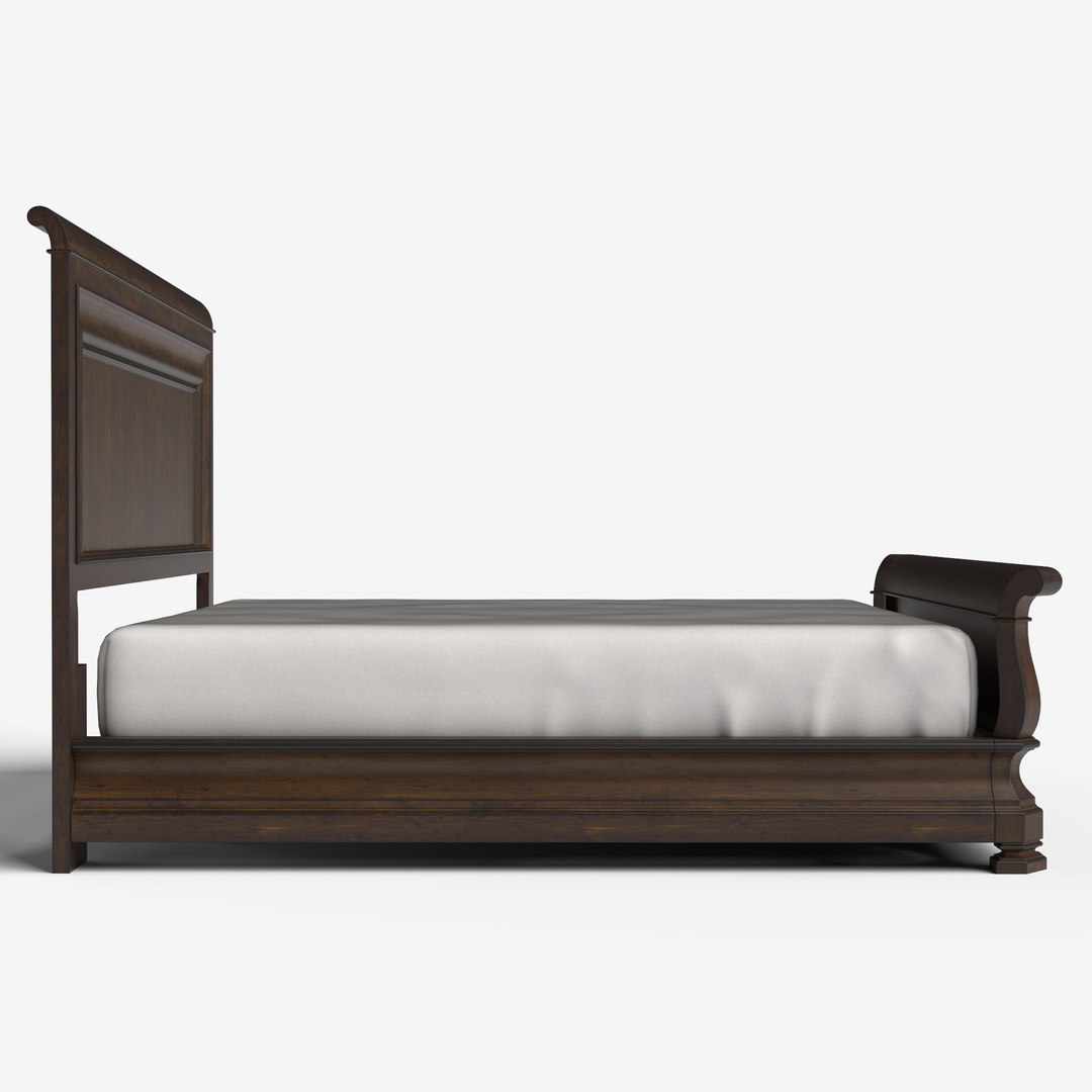 Bedroom Louie Ps Queen Sleigh Bed At Rider Furniture AR 3D Model ...