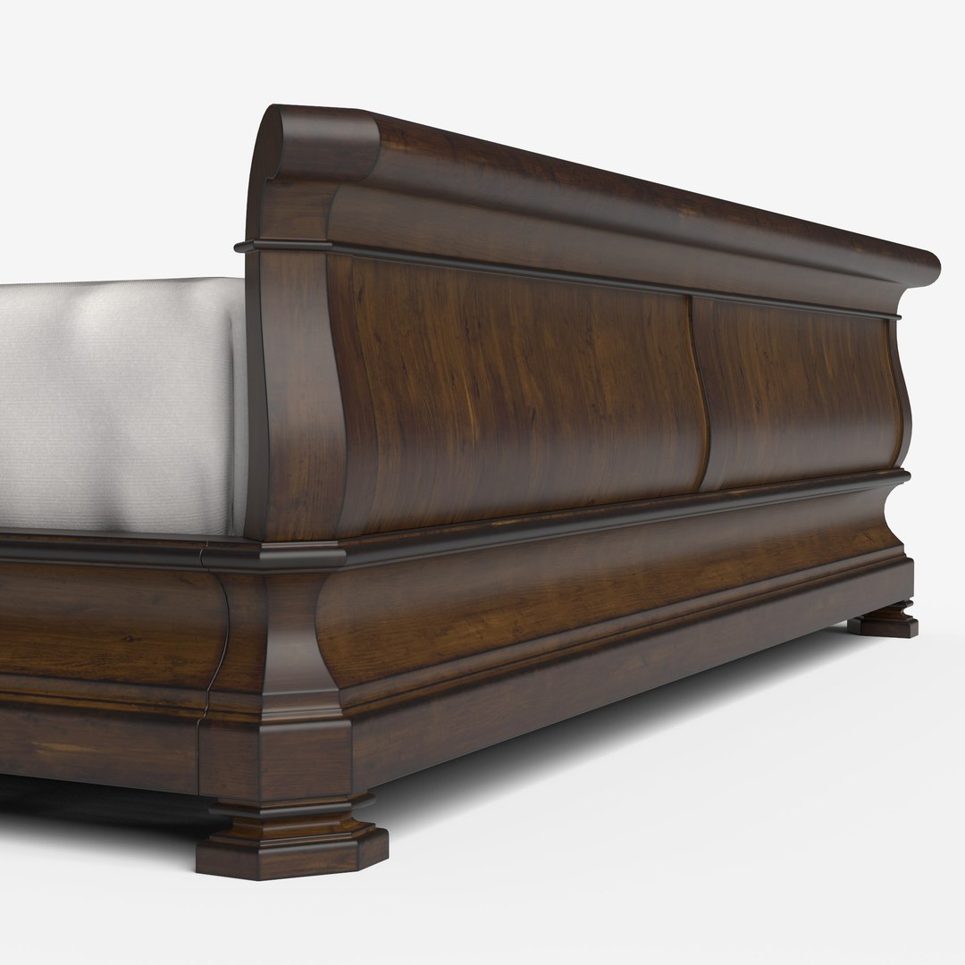 Bedroom Louie Ps Queen Sleigh Bed At Rider Furniture AR 3D Model ...