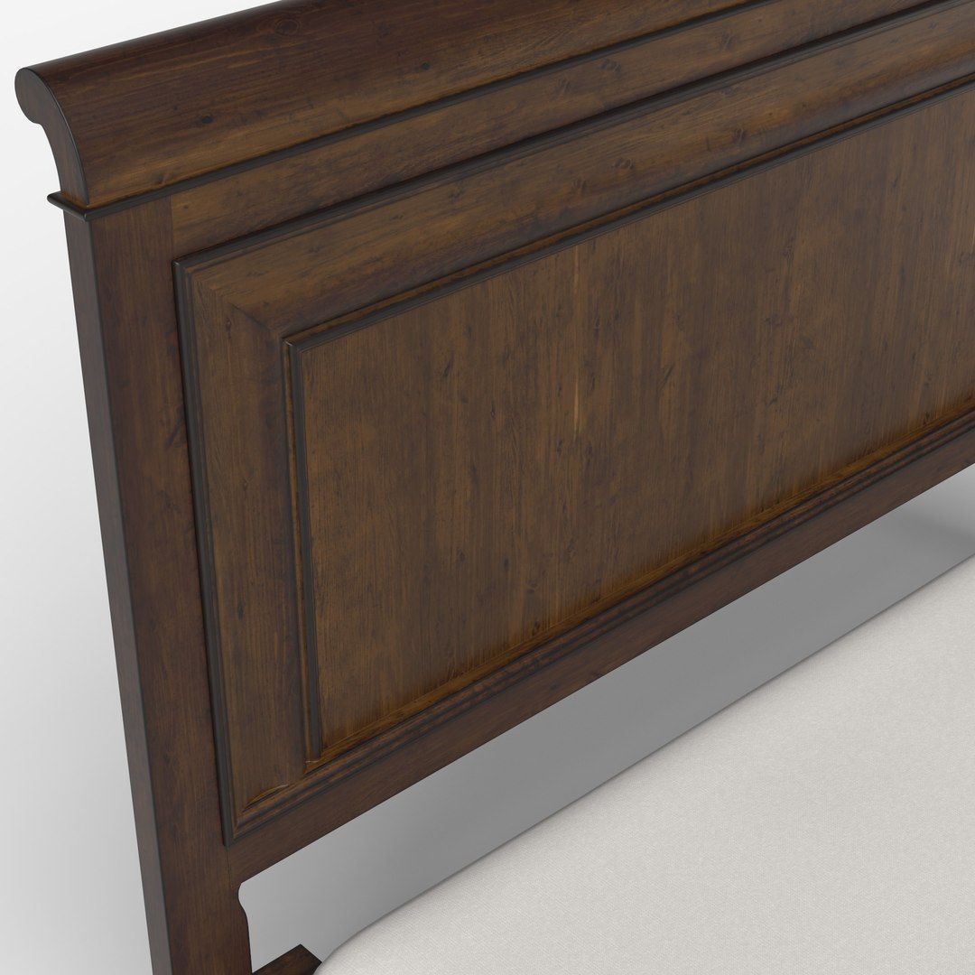 Bedroom Louie Ps Queen Sleigh Bed At Rider Furniture AR 3D Model ...