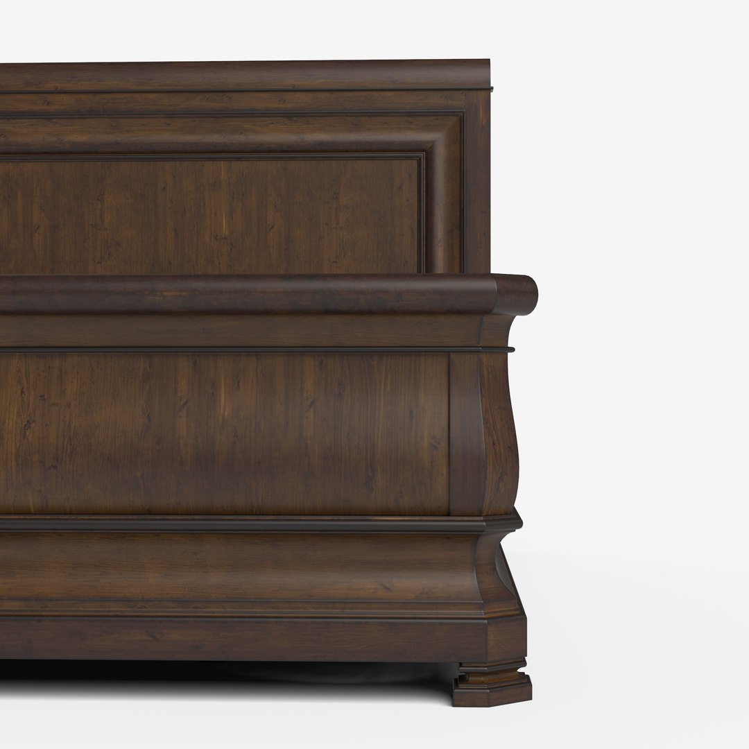 Bedroom Louie Ps Queen Sleigh Bed At Rider Furniture AR 3D Model ...