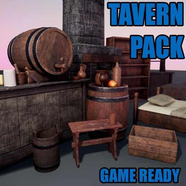 old medieval tavern 3d model