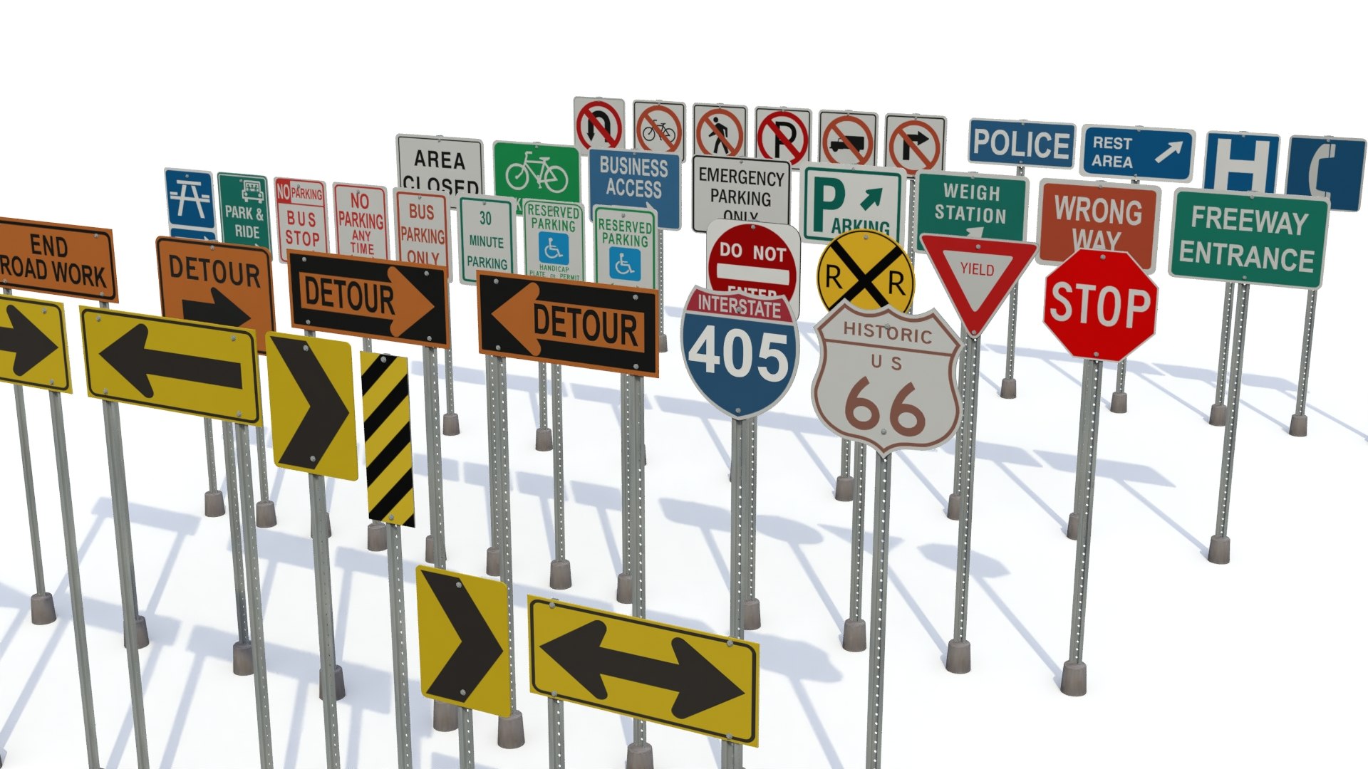modelo 3d Traffic signs02023201831 - TurboSquid 2020950