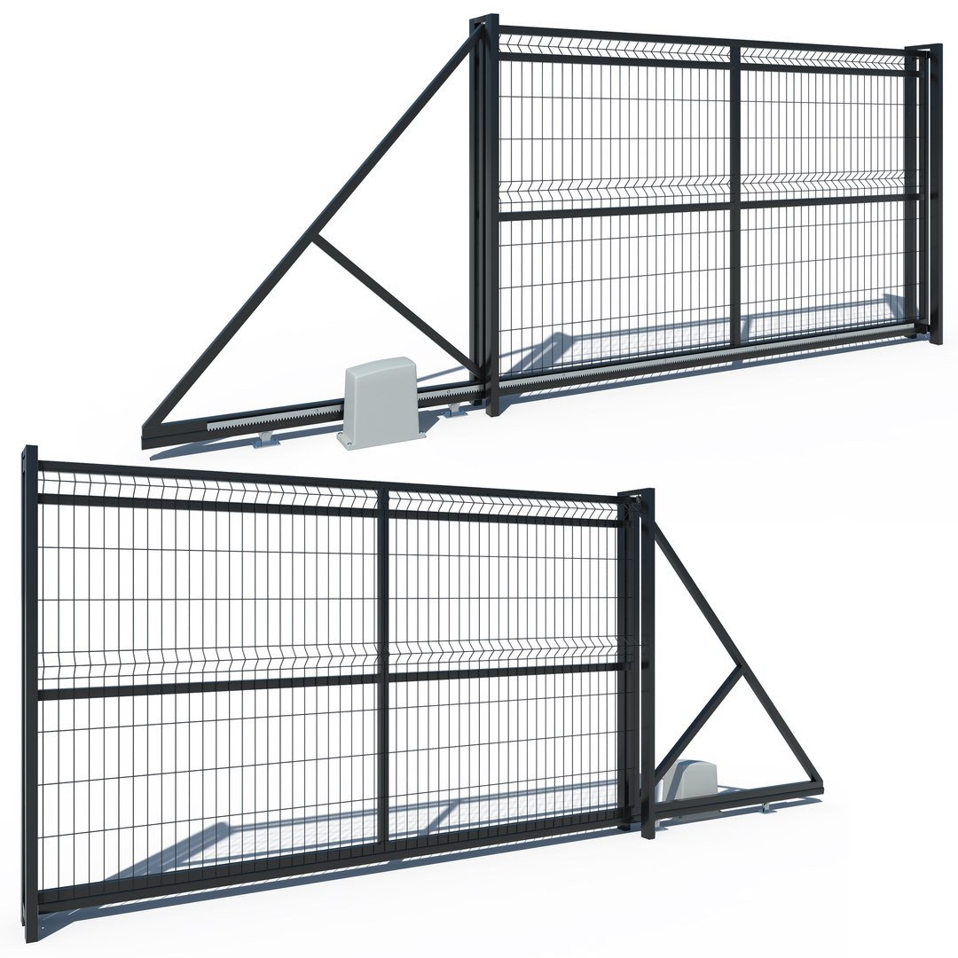 Metal Fence 3D H - 173 3D Model - TurboSquid 1951325