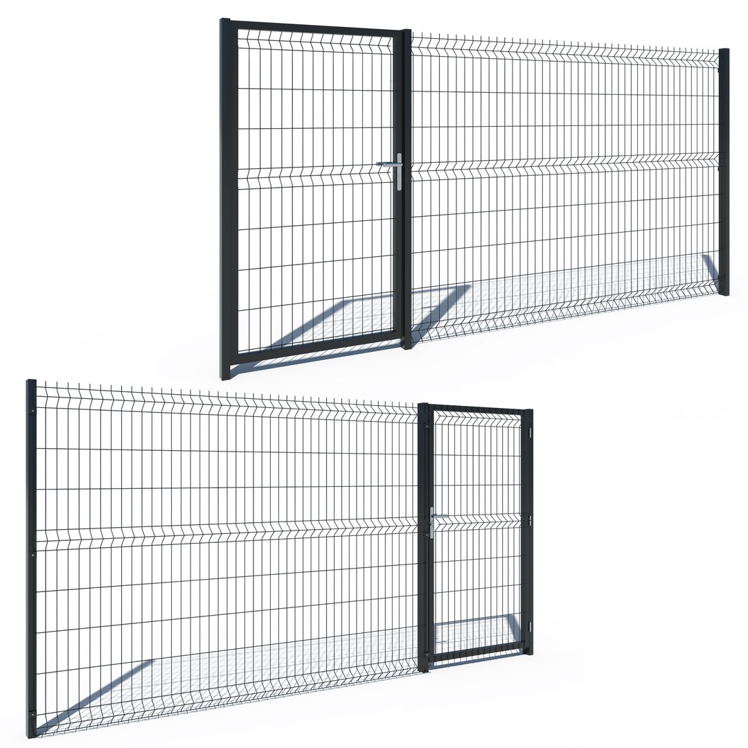 Metal Fence 3D H - 173 3D Model - TurboSquid 1951325