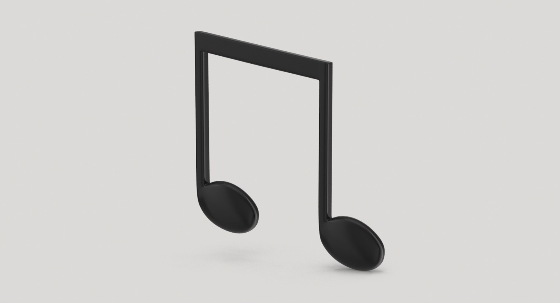 3d Beamed Note Model