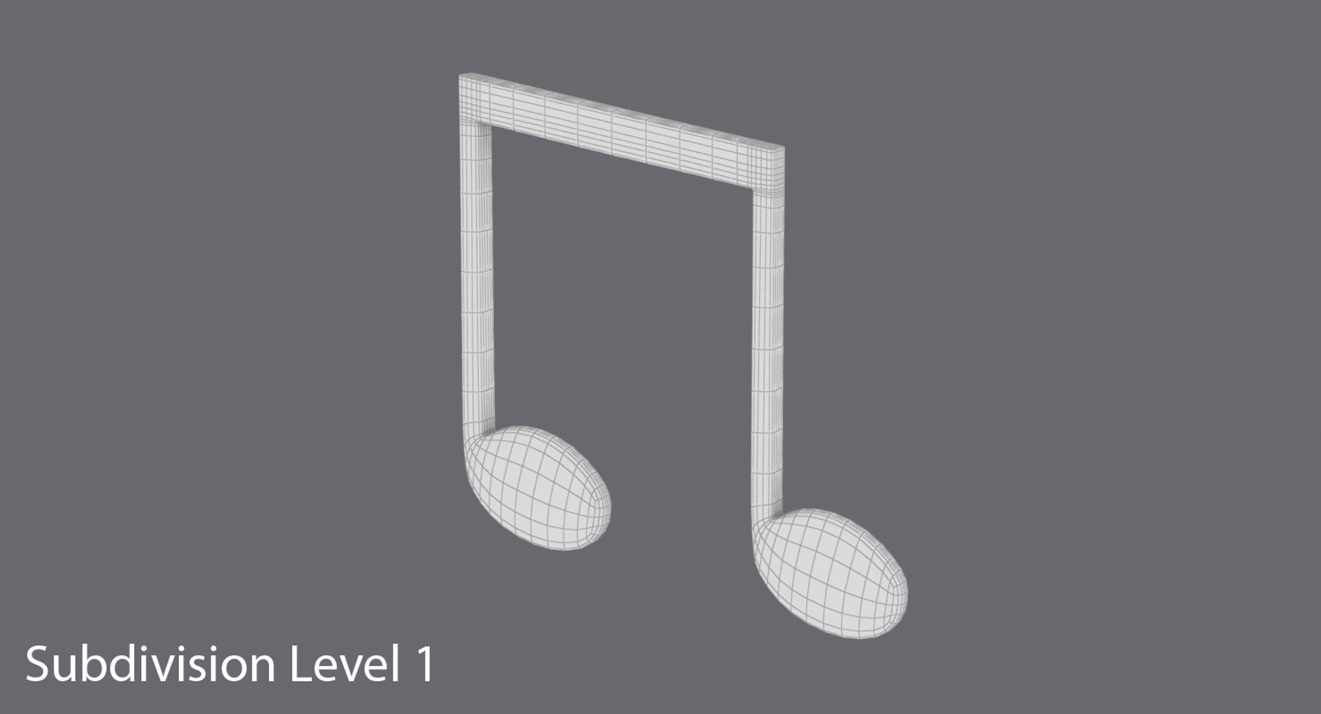 3d Beamed Note Model