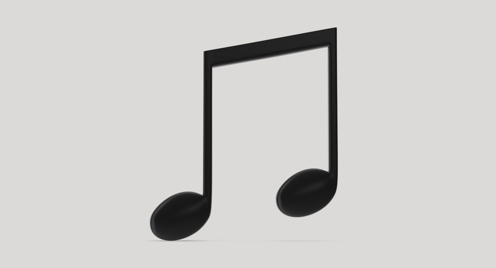 3d Beamed Note Model