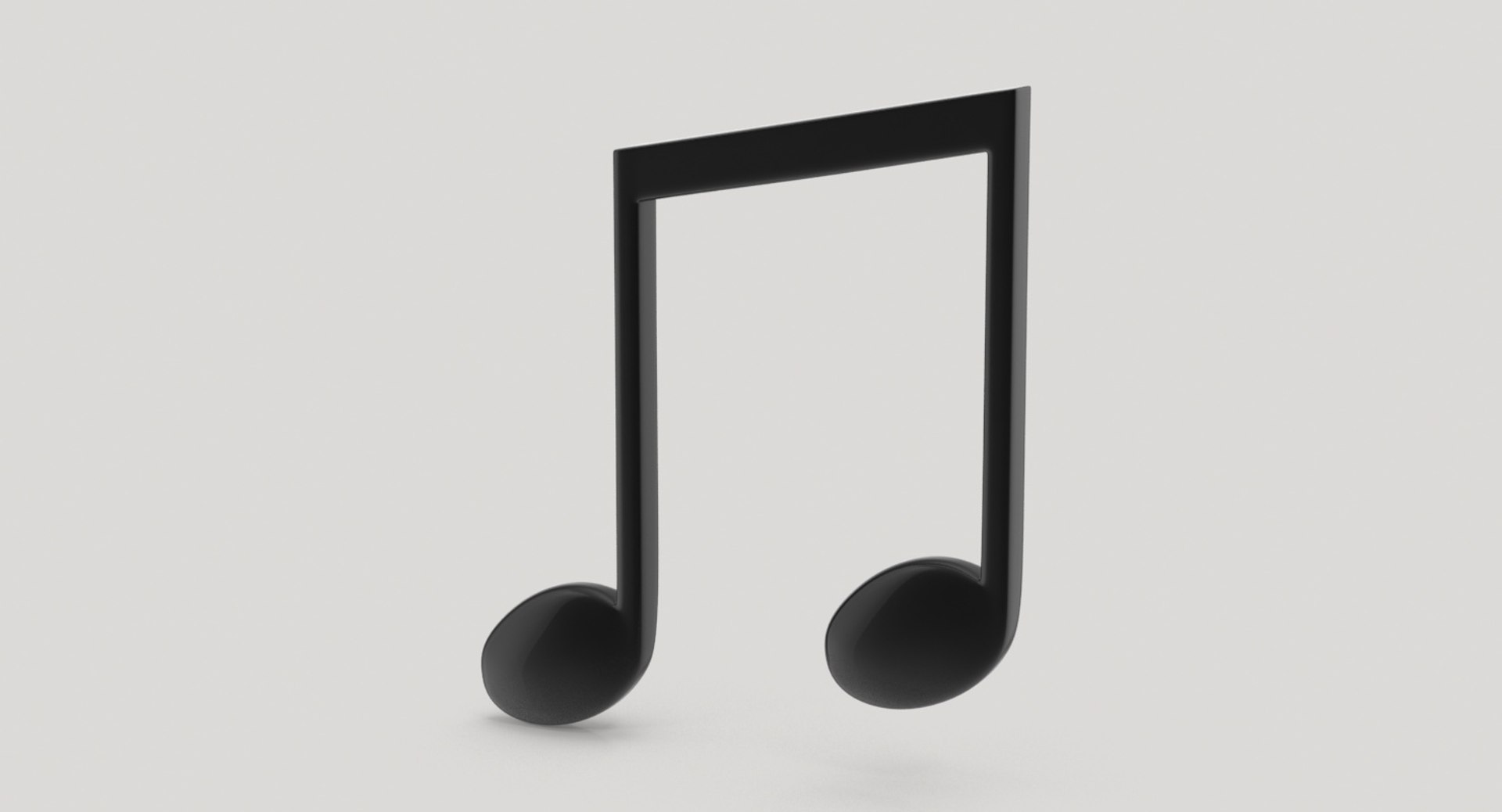 3d Beamed Note Model