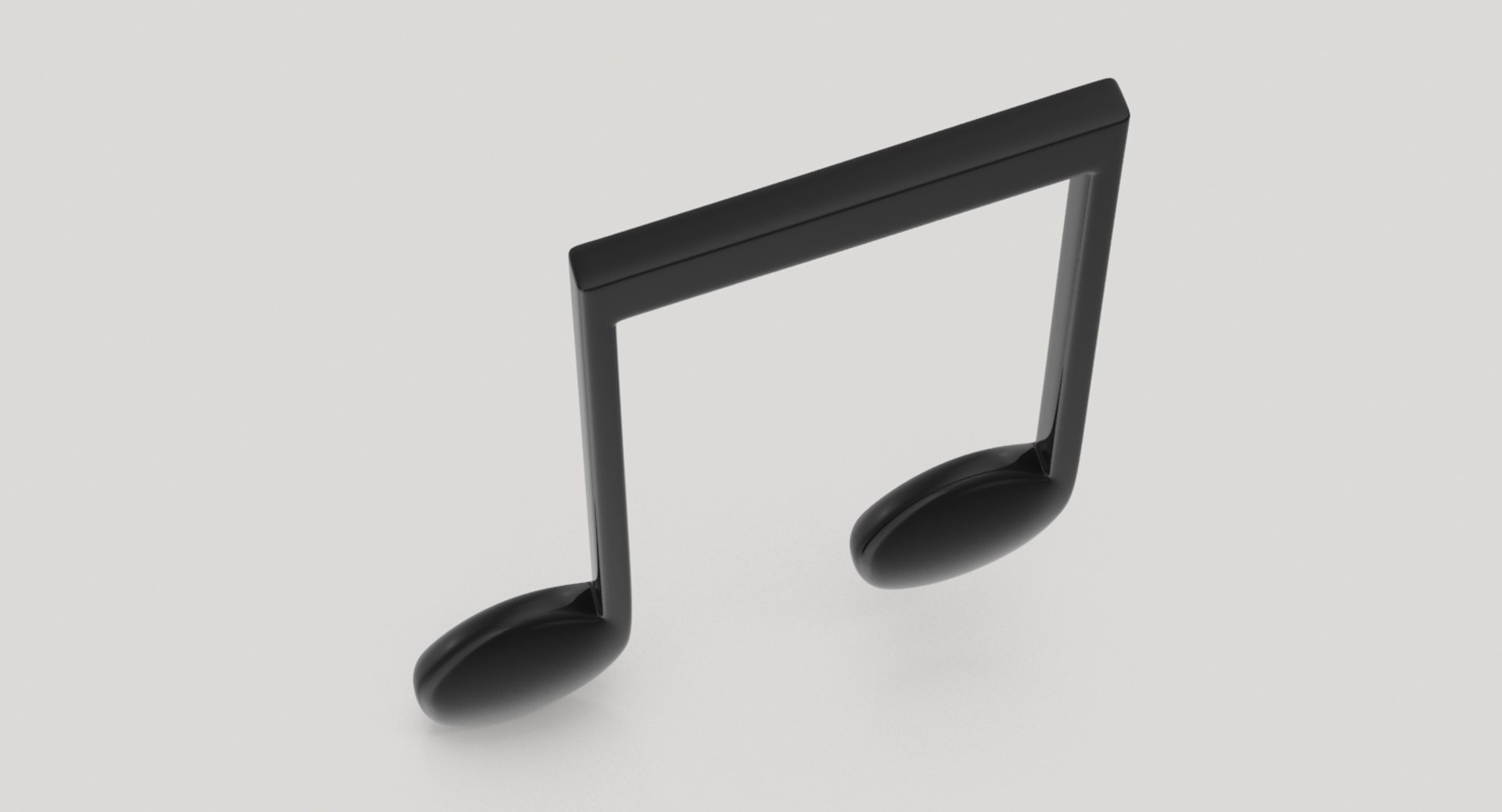 3d Beamed Note Model