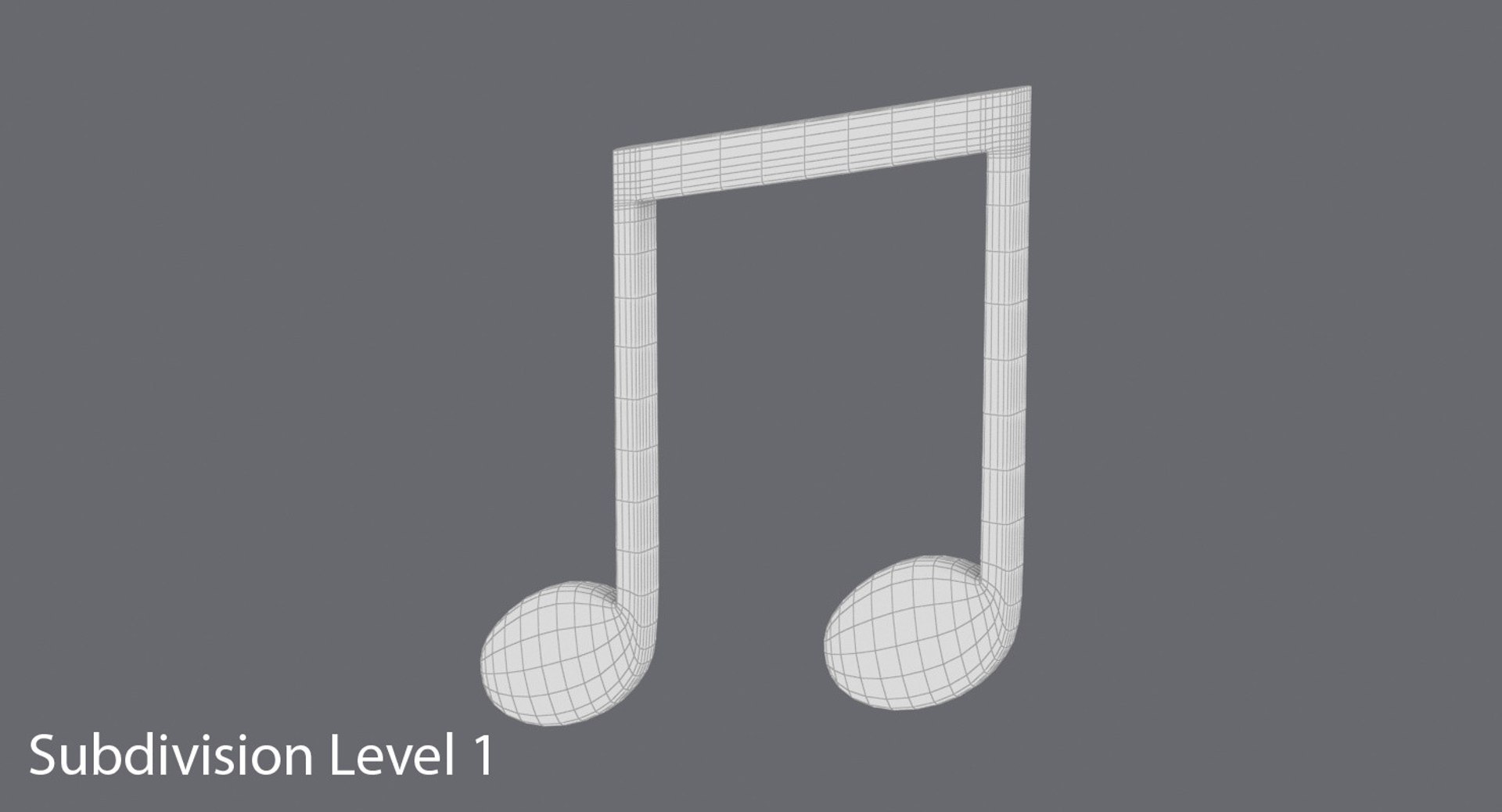 3d Beamed Note Model