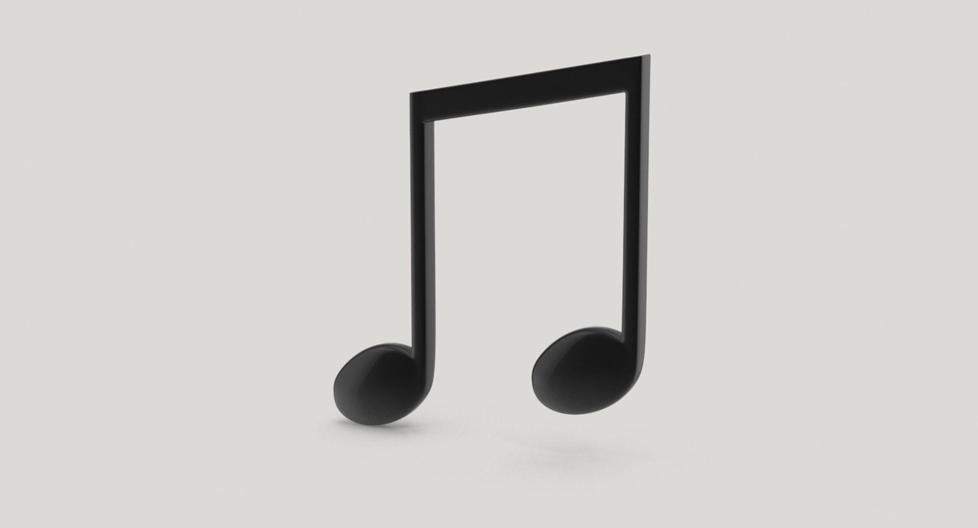 3d Beamed Note Model