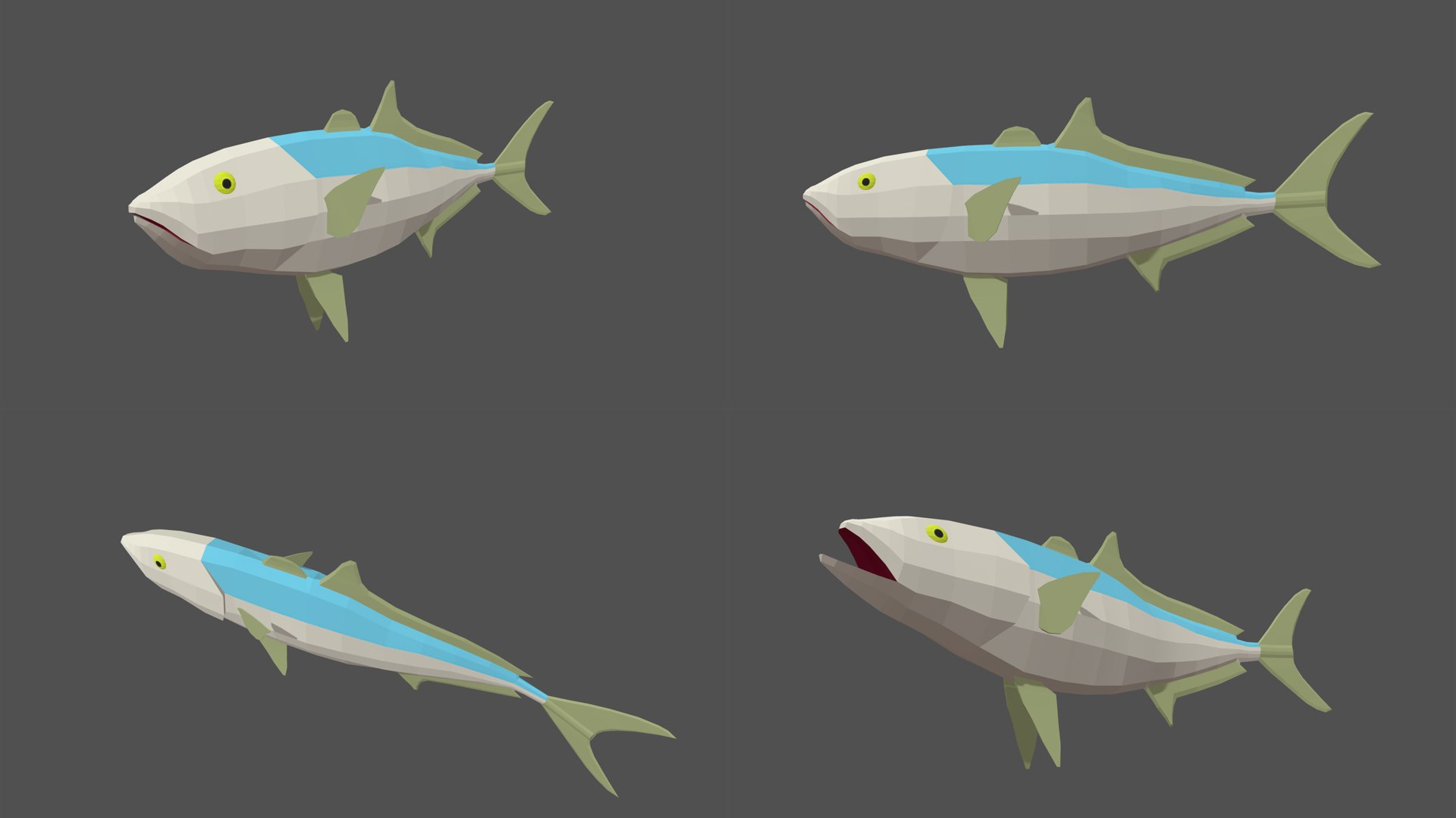 3D Fish Cartoon Games - TurboSquid 1300767