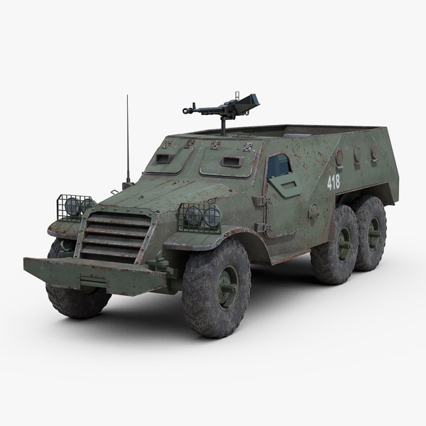 soviet btr 152 armored personnel 3d model