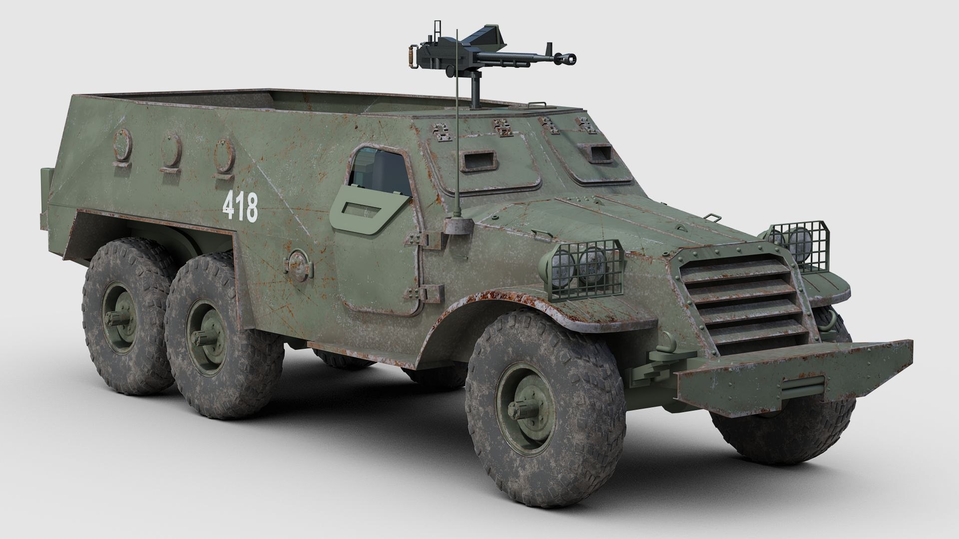 Soviet Btr 152 Armored Personnel 3d Model