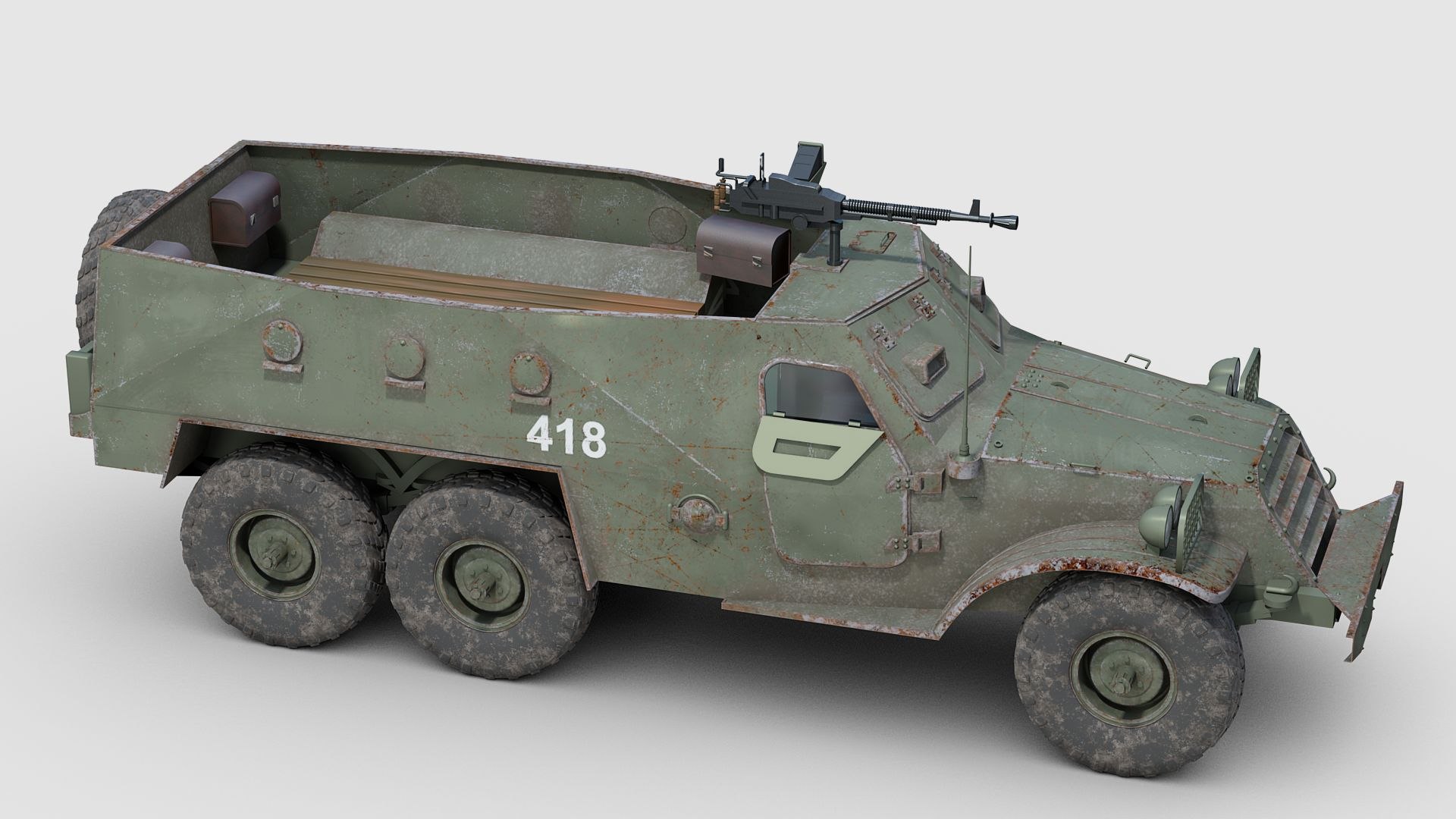 Soviet Btr 152 Armored Personnel 3d Model
