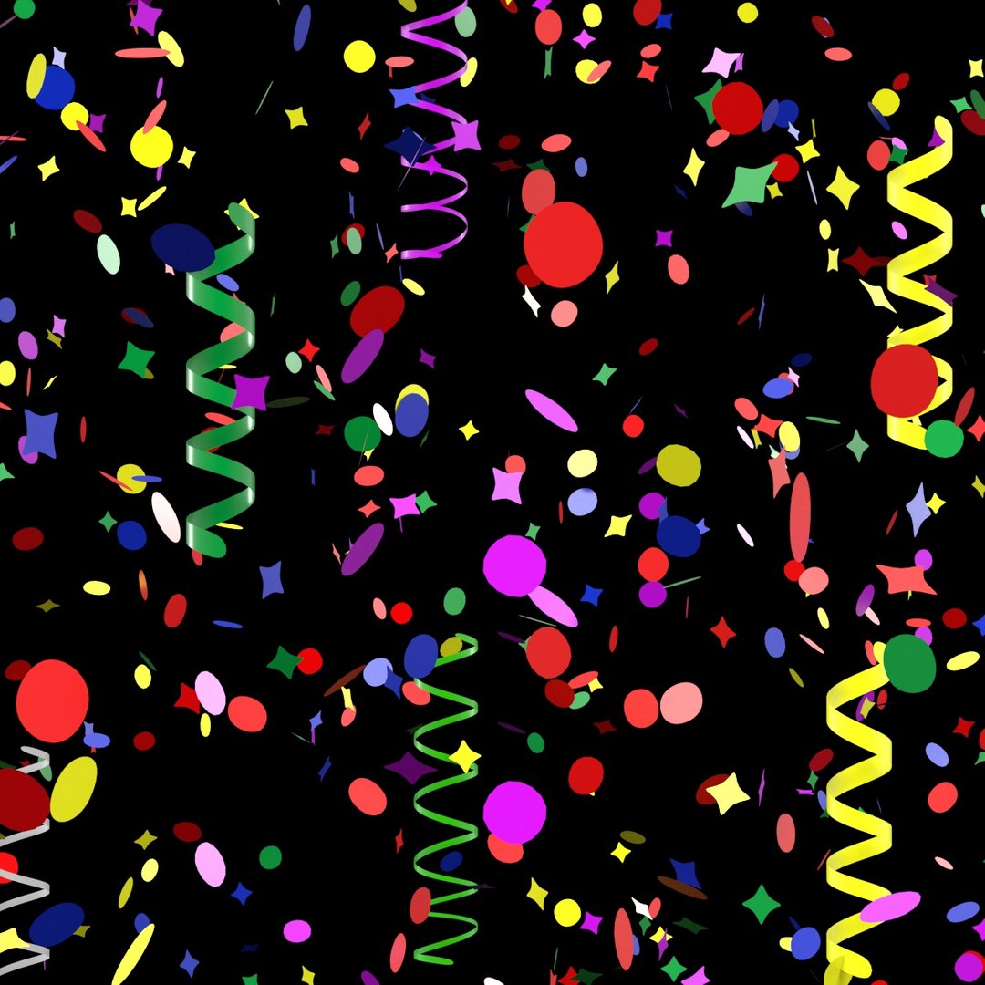 3d Confetti Model