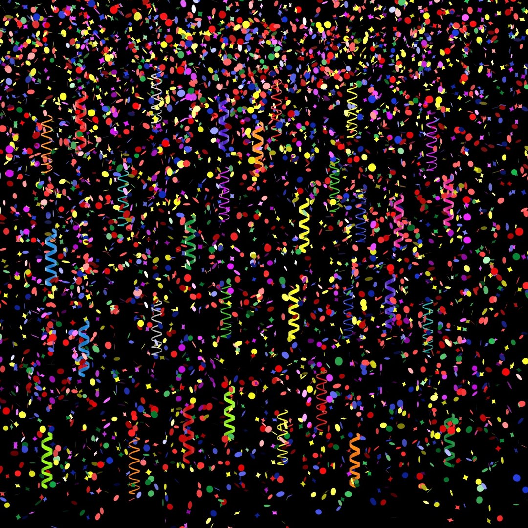 3d Confetti Model