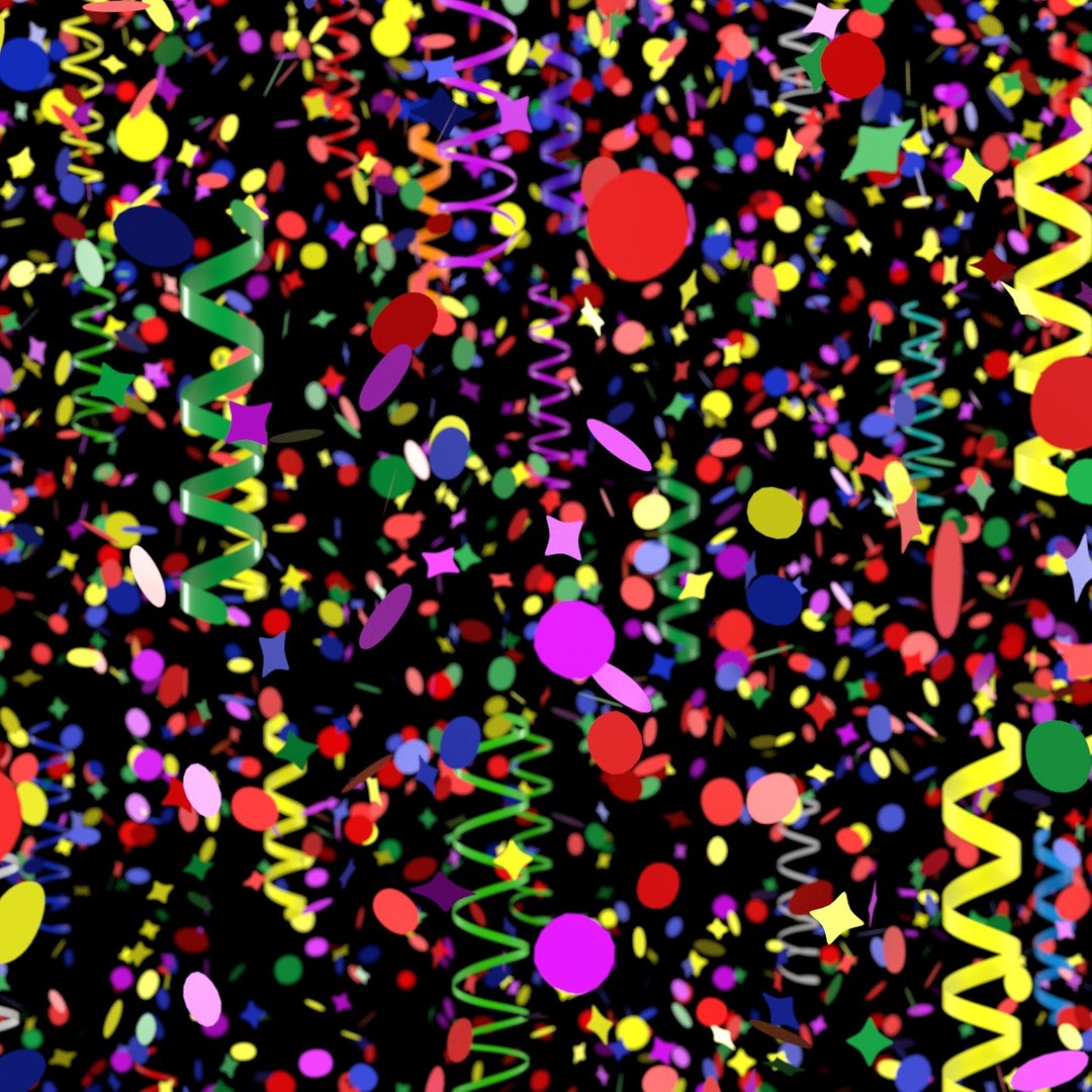 3d Confetti Model