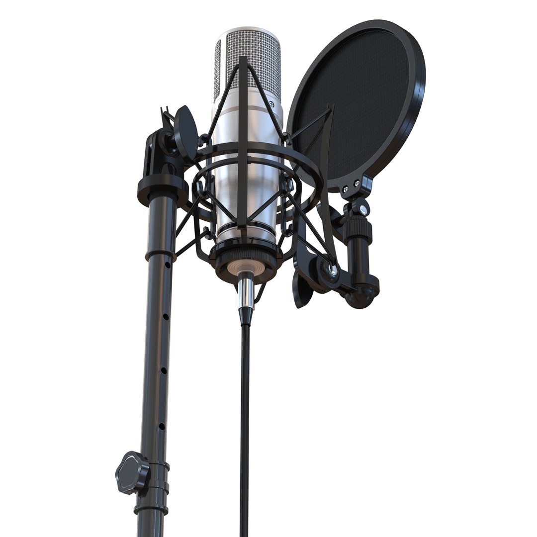 studio microphone stand 3d max