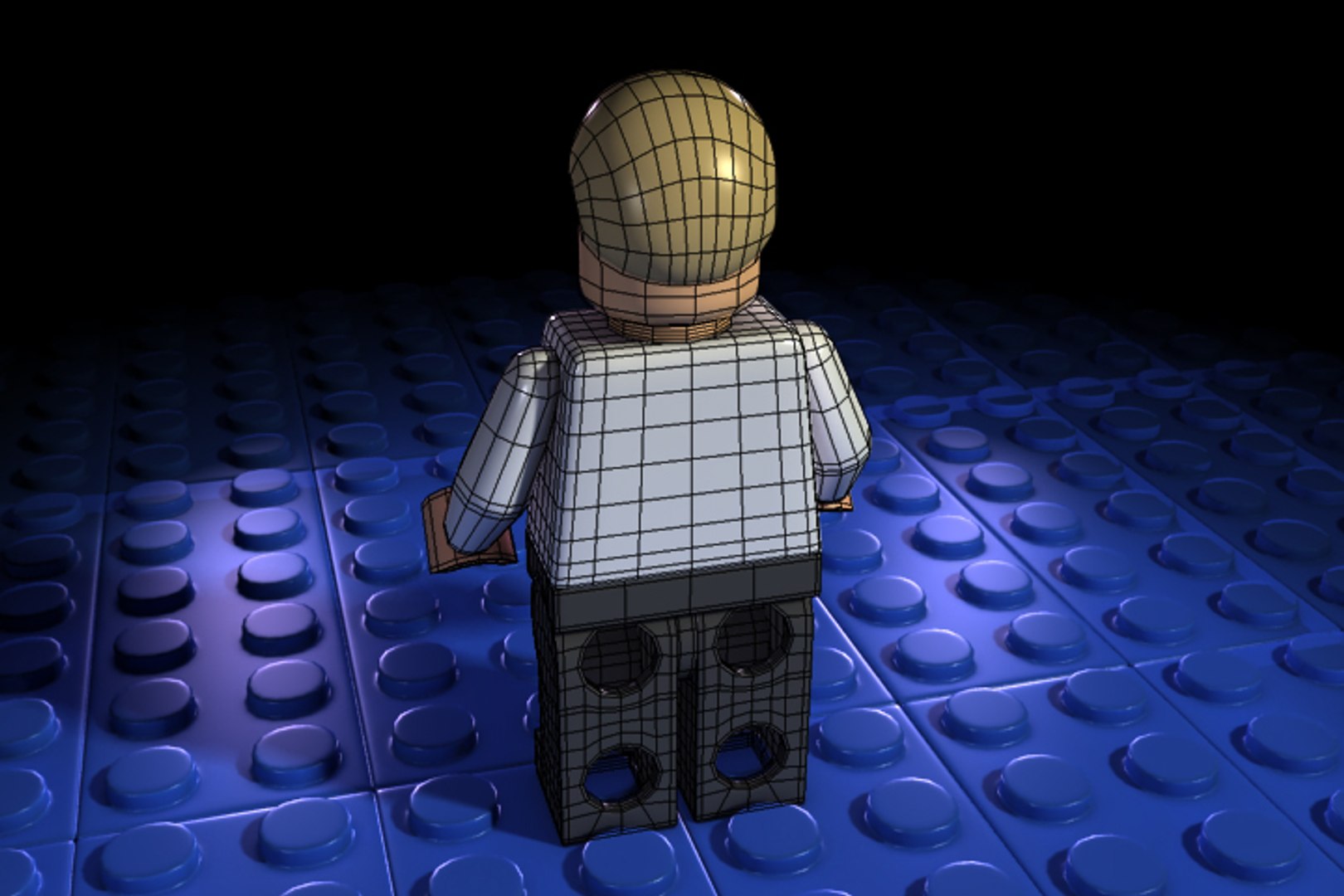 lego man rig 3d model