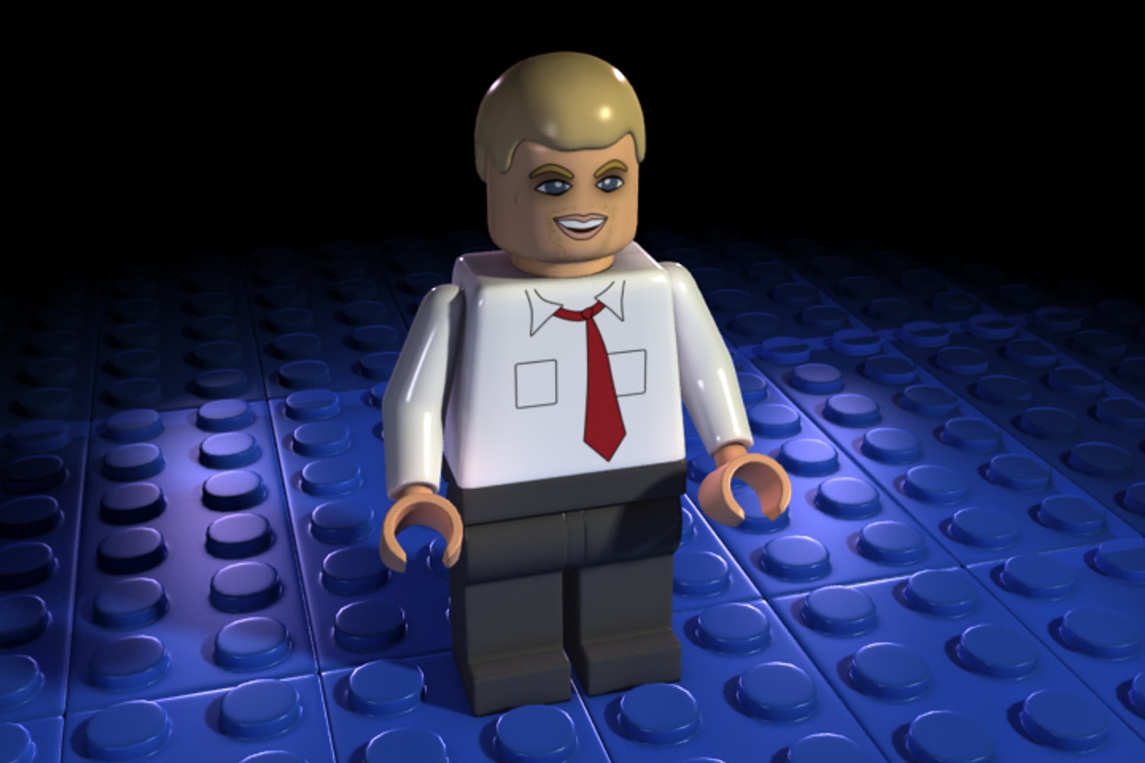 lego man rig 3d model