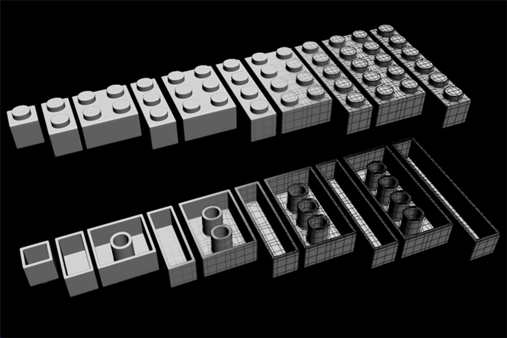 lego man rig 3d model