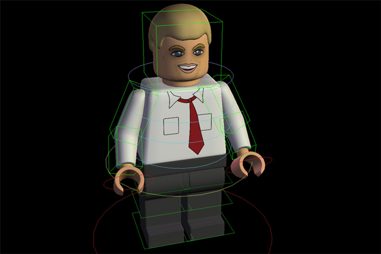 lego man rig 3d model