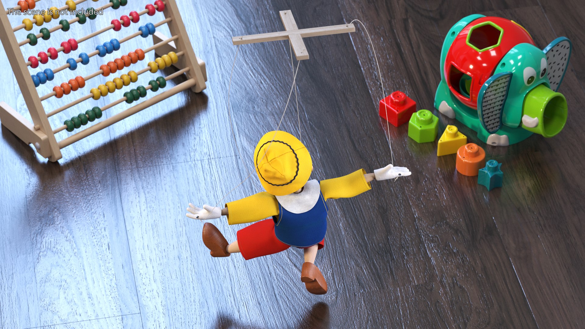 Dancing Pinocchio Wooden String Puppet 3D Model - TurboSquid 2070370