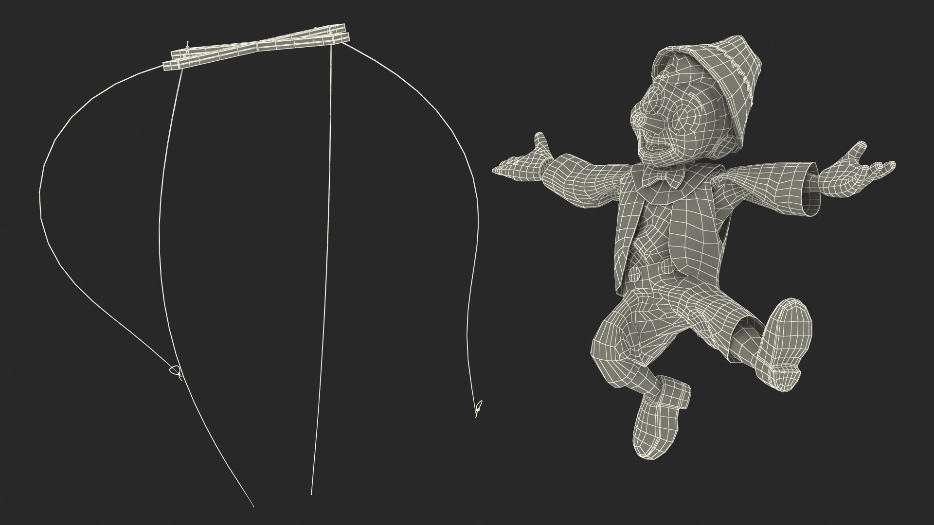 Dancing Pinocchio Wooden String Puppet 3D Model - TurboSquid 2070370