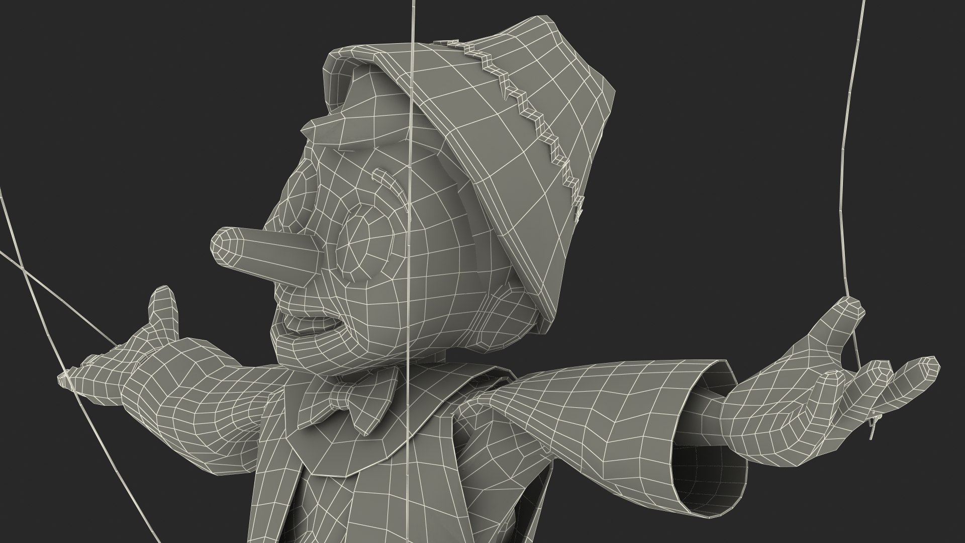 Dancing Pinocchio Wooden String Puppet 3D Model - TurboSquid 2070370