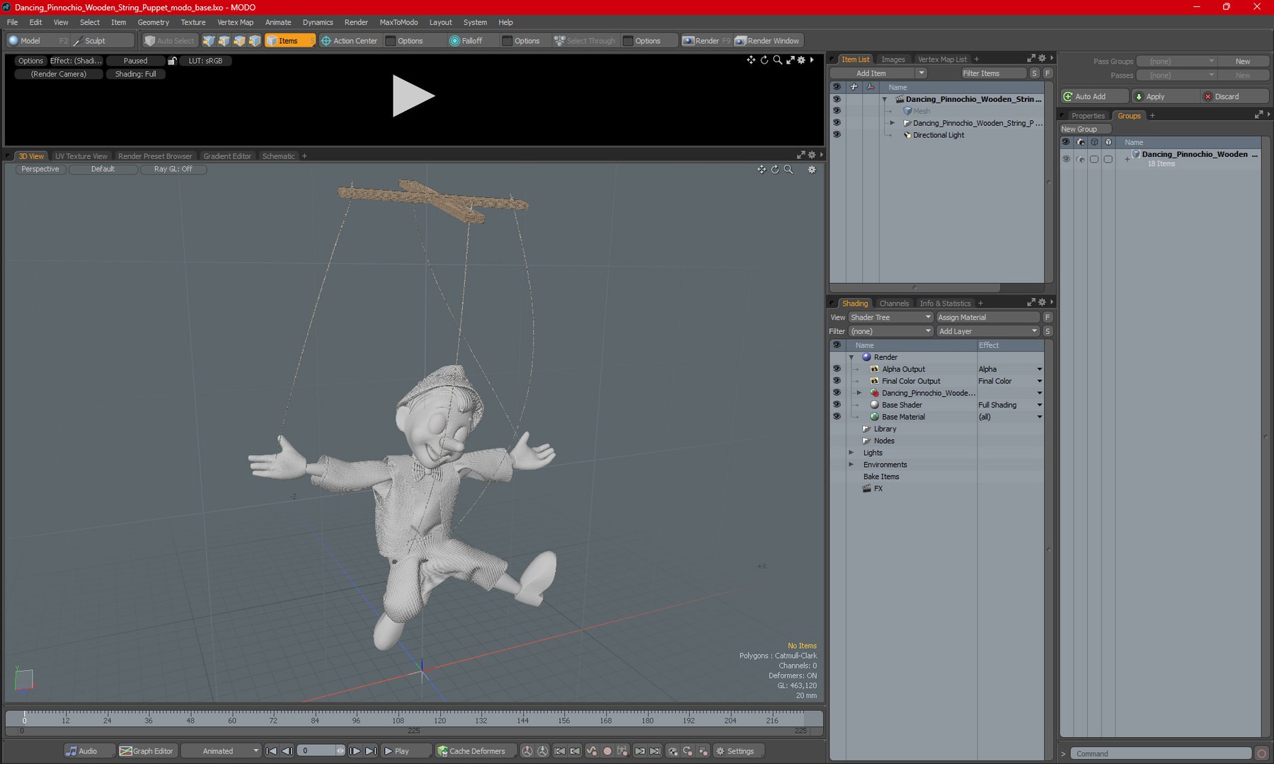 Dancing Pinocchio Wooden String Puppet 3D Model - TurboSquid 2070370