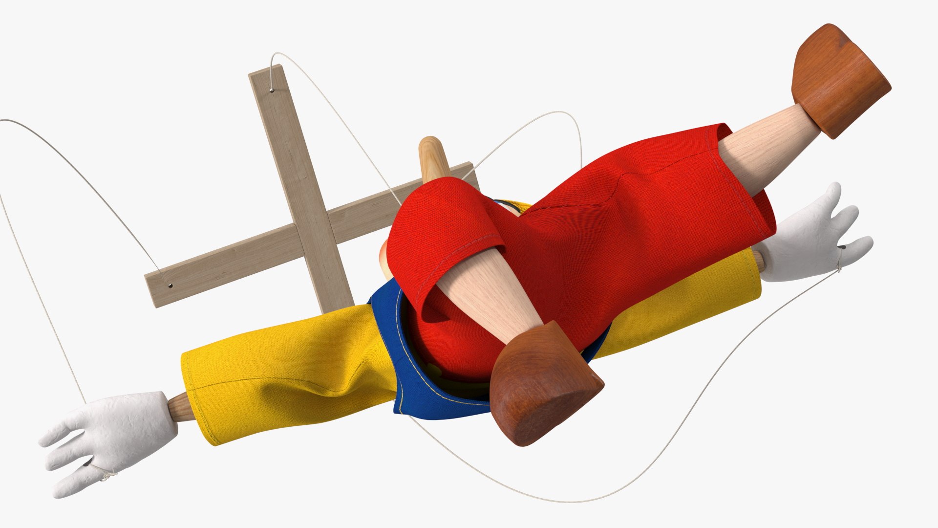 Dancing Pinocchio Wooden String Puppet 3D Model - TurboSquid 2070370