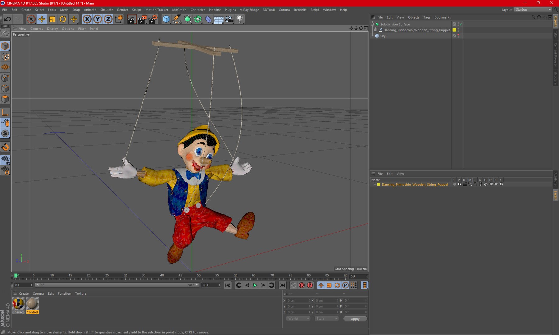 Dancing Pinocchio Wooden String Puppet 3D Model - TurboSquid 2070370