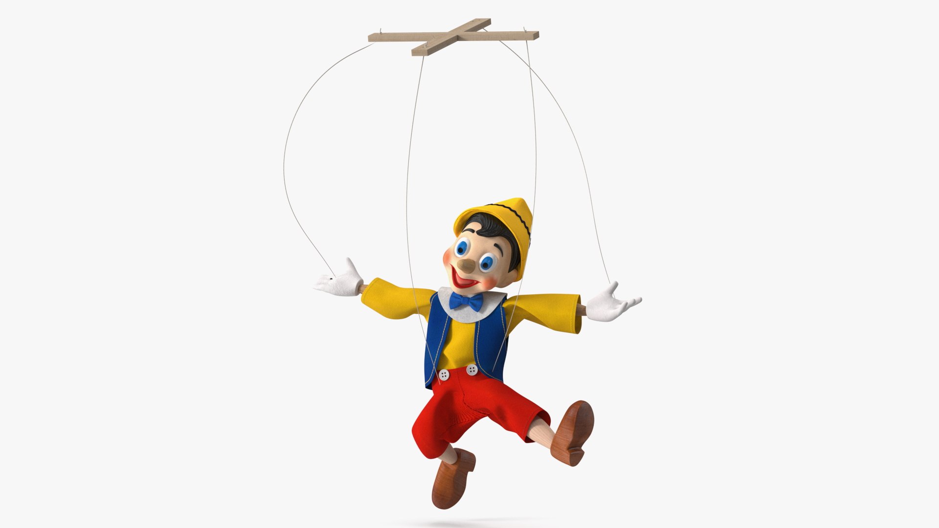 Dancing Pinocchio Wooden String Puppet 3D model - TurboSquid 2070370