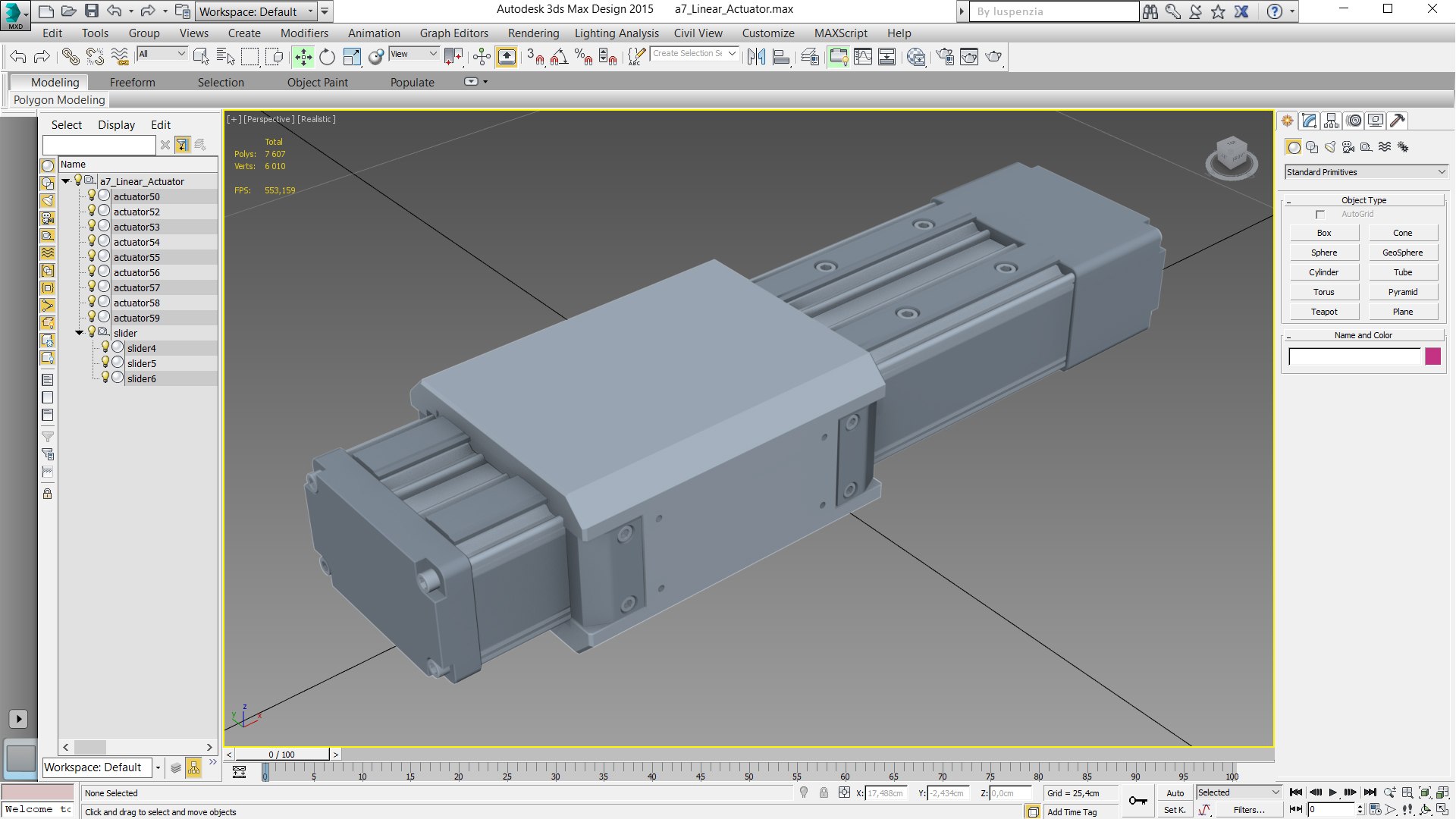 3D Electric Linear Actuator Model - TurboSquid 2227650