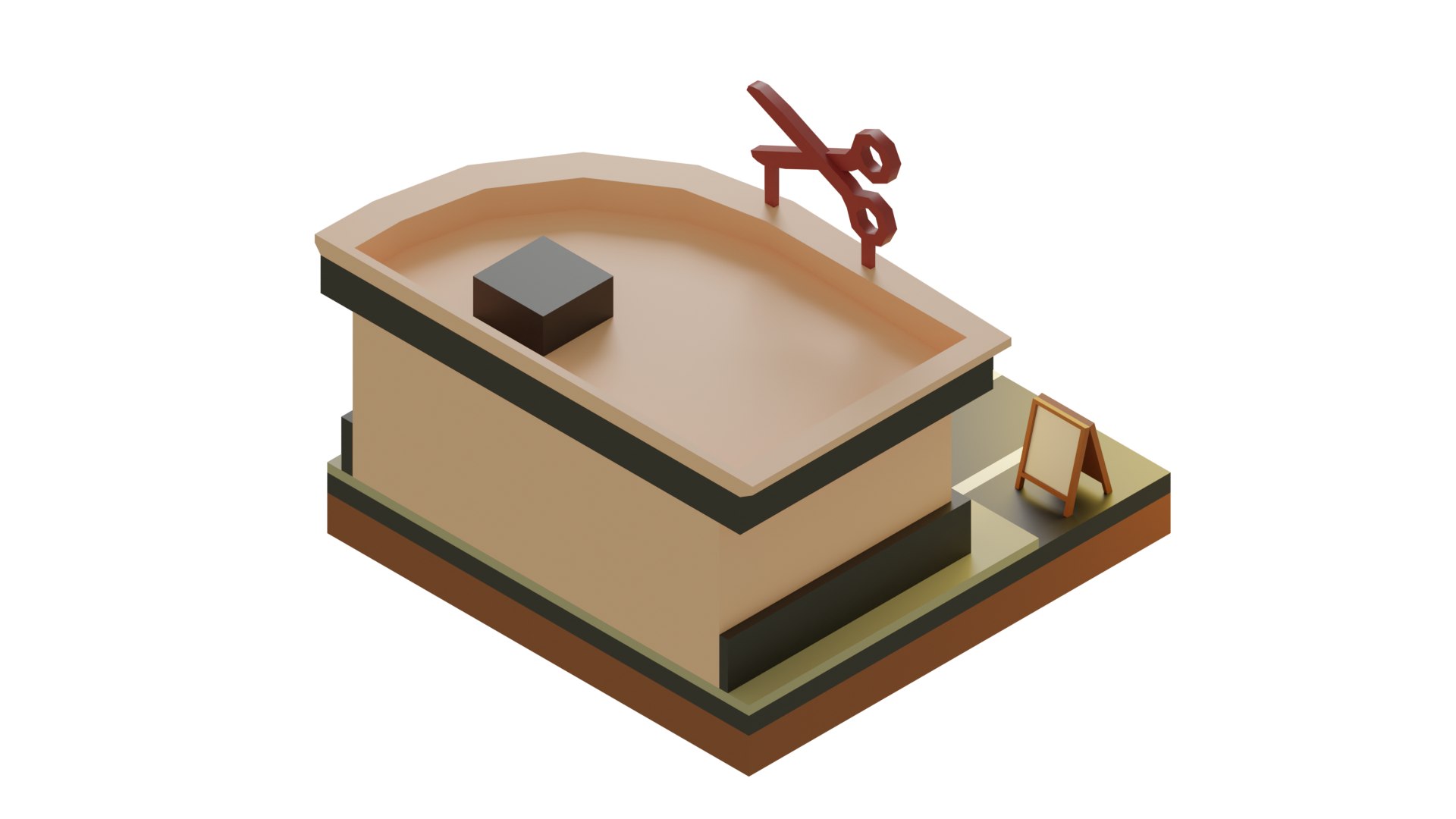 3D Low Poly Hair Saloon - TurboSquid 2186131