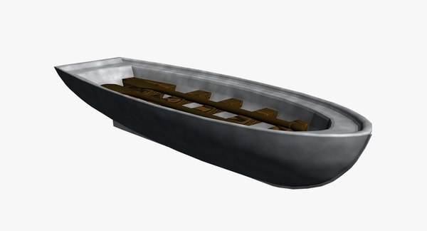 3d small row boat model