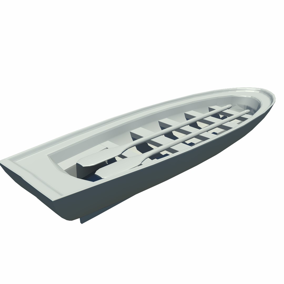 3d Small Row Boat Model