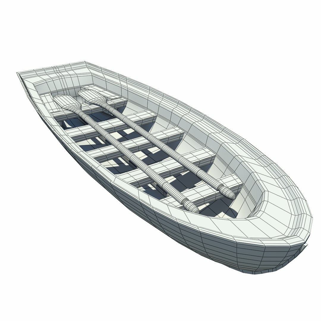 3d Small Row Boat Model